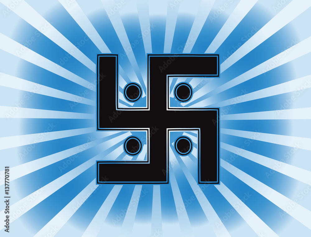 The most important symbol in the religion of Jainism - the Sun Swastika ...