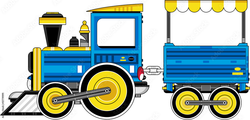 Cartoon Train Stock Vector | Adobe Stock