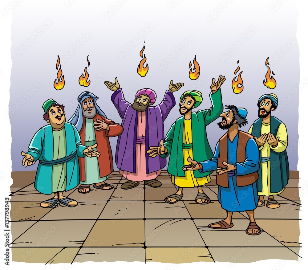 the-holy-spirit-comes-upon-the-disciples-in-the-form-of-fire-at