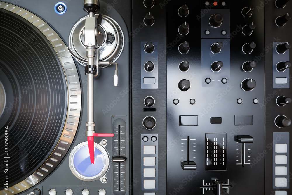 Dj Turntable Top View