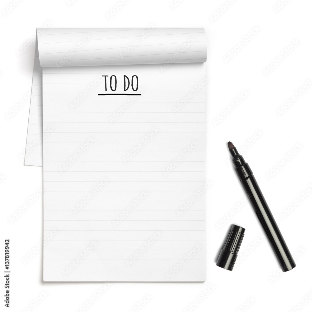 To Do List on note book with black pen Stock Photo | Adobe Stock