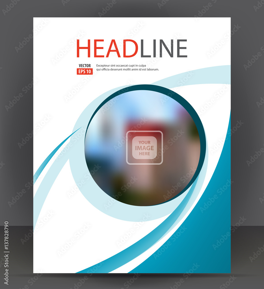 Flyer Brochure Cover Layout Design Print Template Pamphlet Vector Illustration Stock Vector