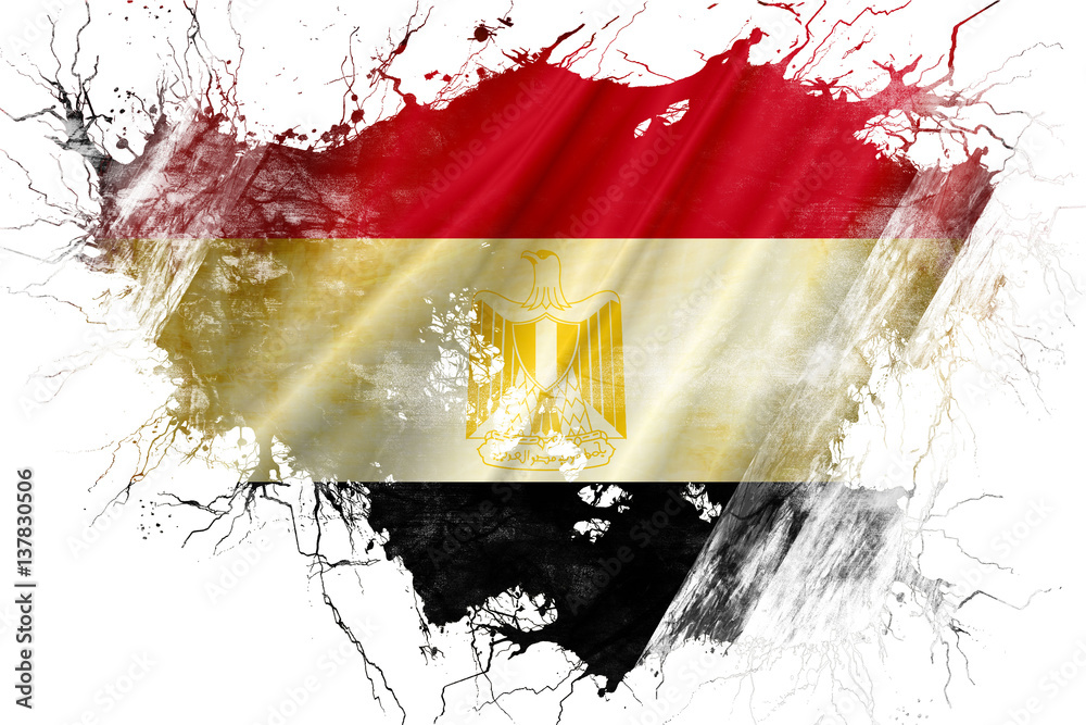 Grunge old Egypt flag Stock Illustration | Adobe Stock