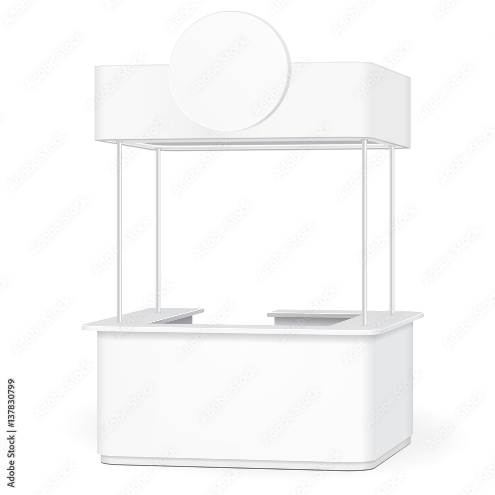 Sqaure POS POI Blank Empty Retail Stand Stall Bar Display With Roof ...