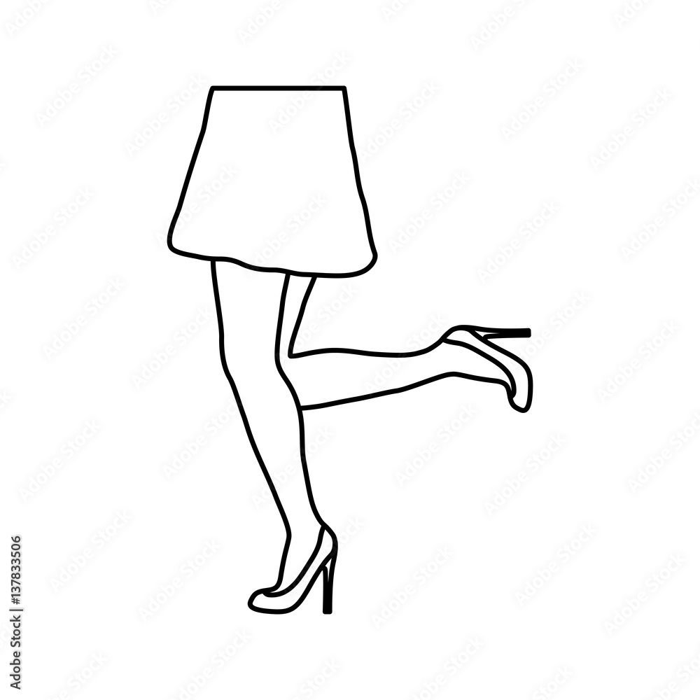 Woman legs cartoon icon vector illustration graphic design Stock Vector ...