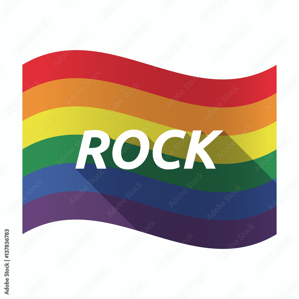 Vettoriale Stock Isolated Gay Pride flag with the text ROCK | Adobe Stock