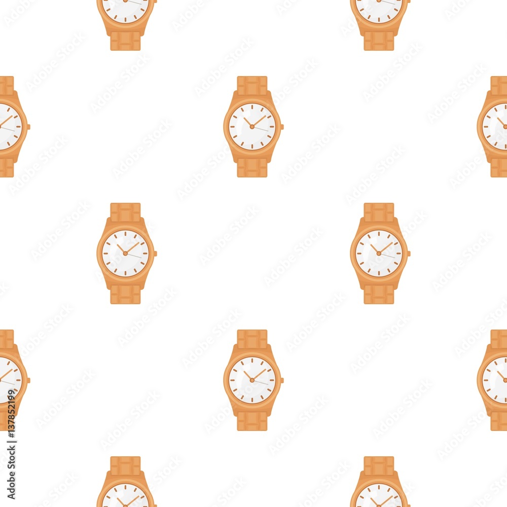 Golden watch icon in cartoon style isolated on white background ...