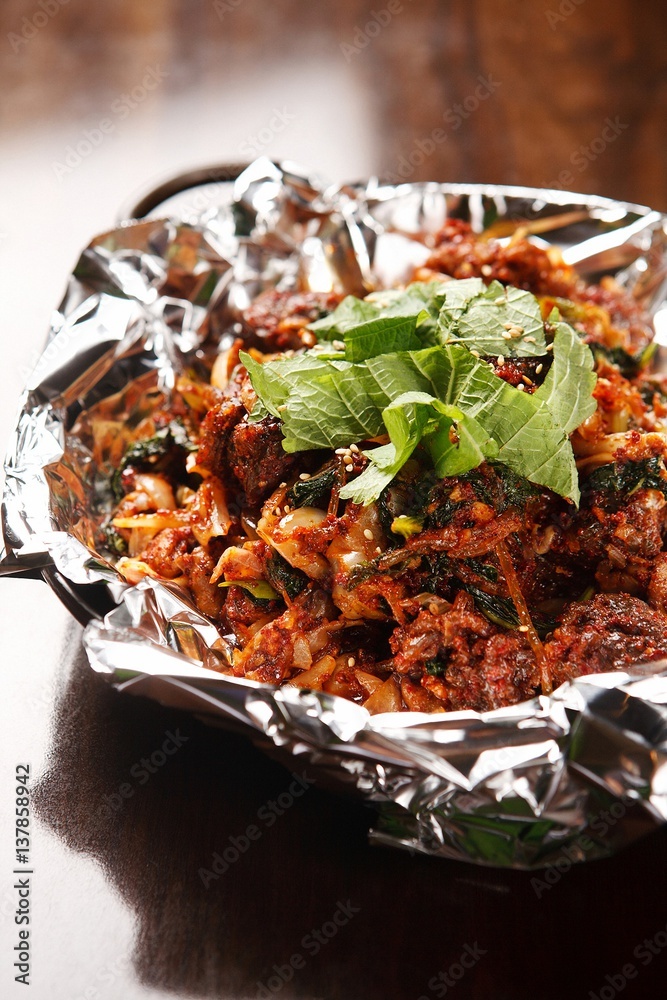 sundae gopchang bokkeum. Stir-fried Korean Sausage with beef tripe ...