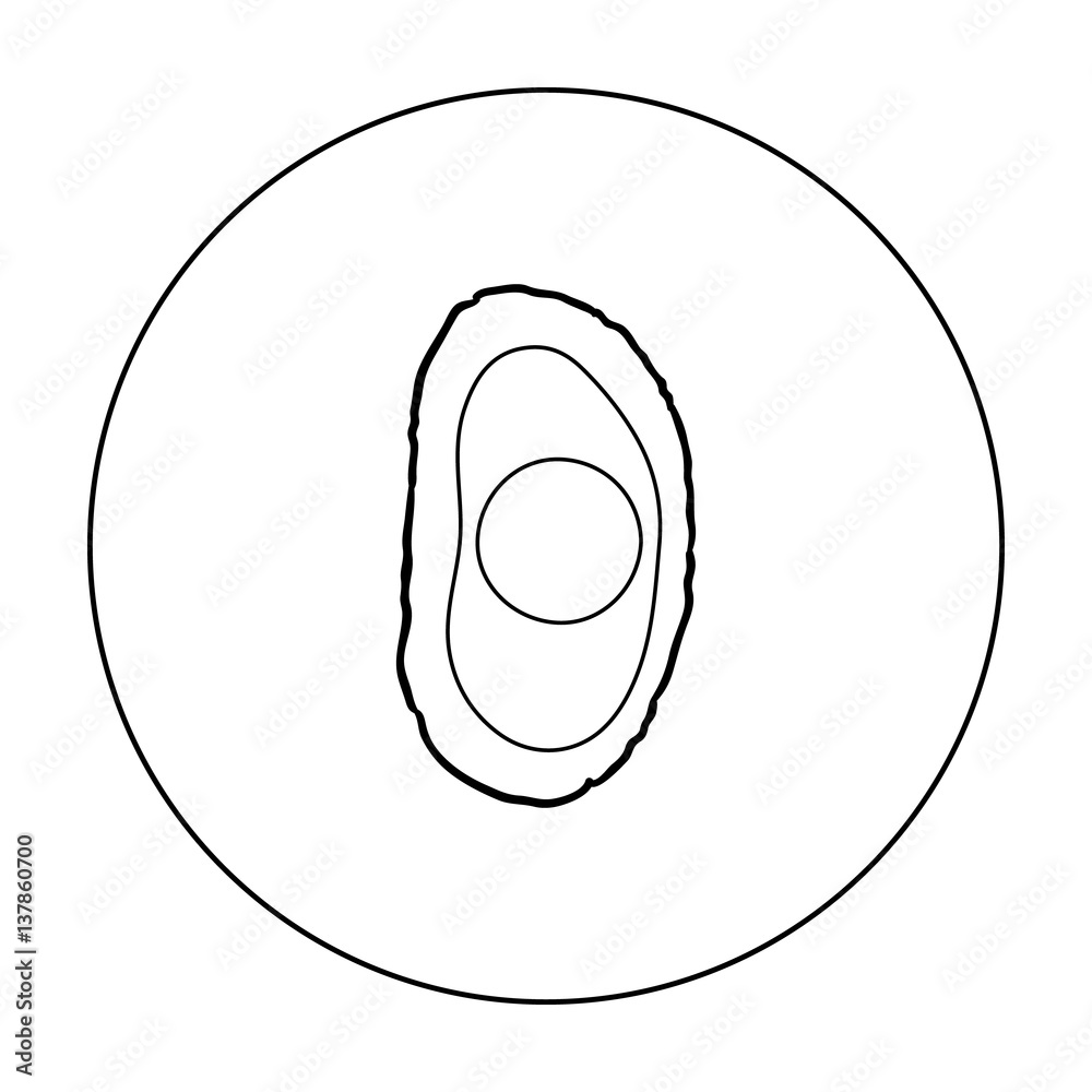 Bibimbap icon in outline style isolated on white background. South ...