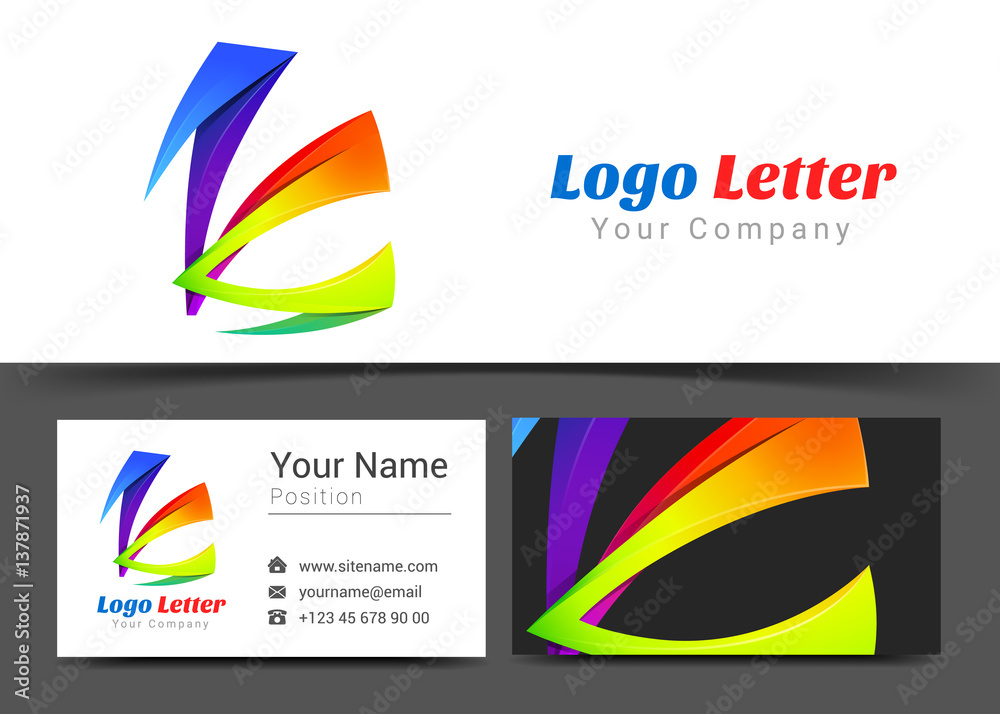 Letter K Corporate Logo and Business Card Sign Template. Creative ...