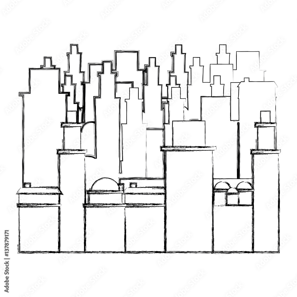 contour city buildings icon image, vector illustration design vector de ...