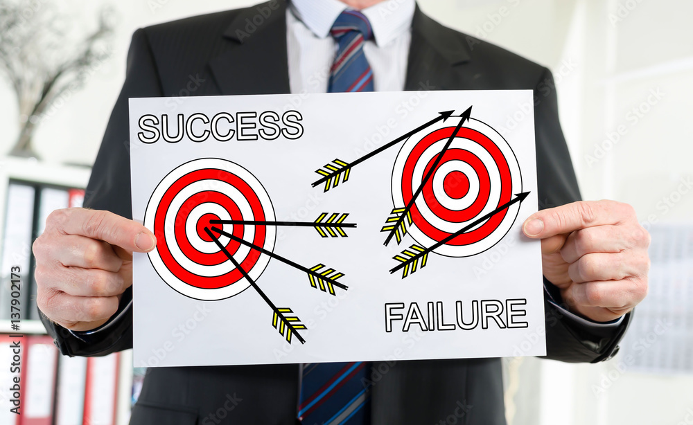 Success and failure concept shown by a businessman Stock Photo | Adobe ...