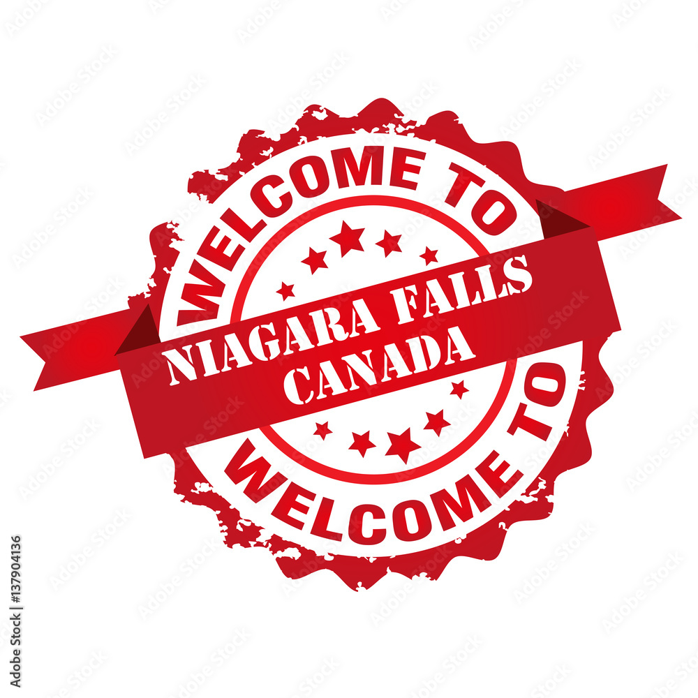 Welcome to Niagara falls Canada.Stamp.Sign.Seal.Logo Stock Vector ...