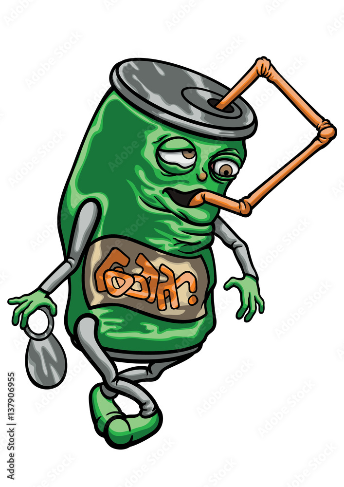 Beer Can Cartoon