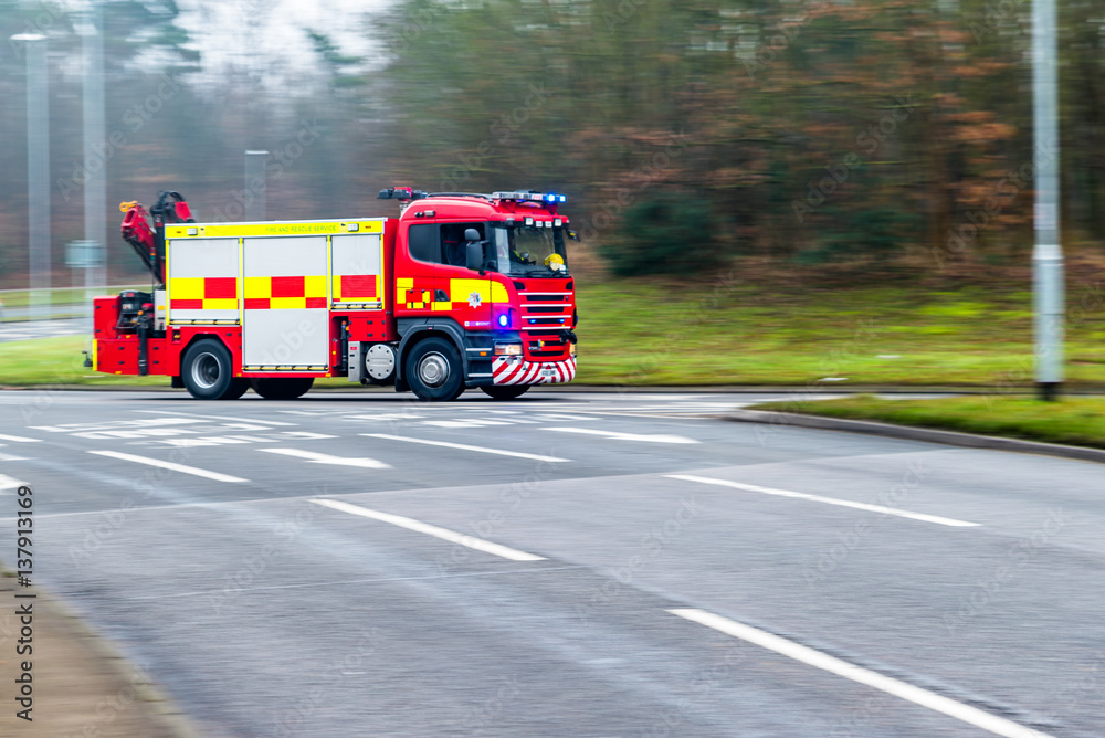 British Fire and Rescue Service on a mission Stock Photo | Adobe Stock