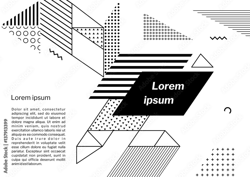 Geometric background. Template for covers, flyers, banners, posters and ...