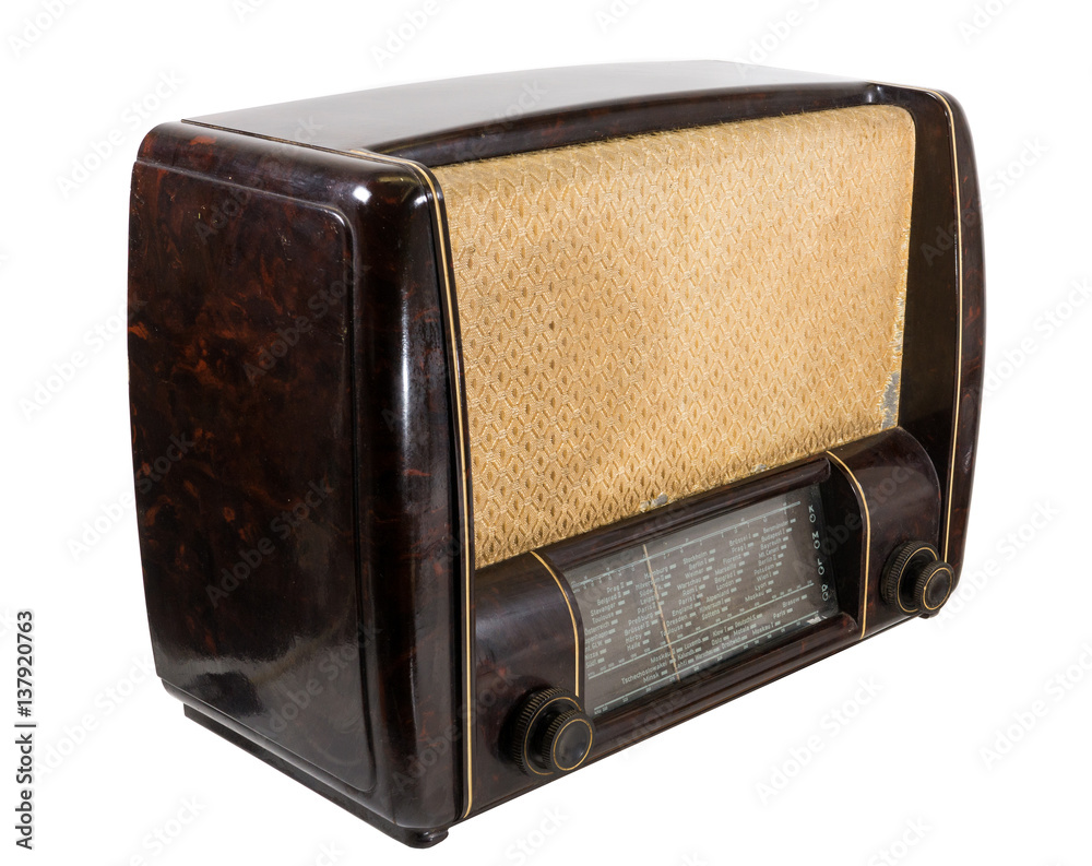 schönes altes antikes radio um 1950 Stock-Foto | Adobe Stock