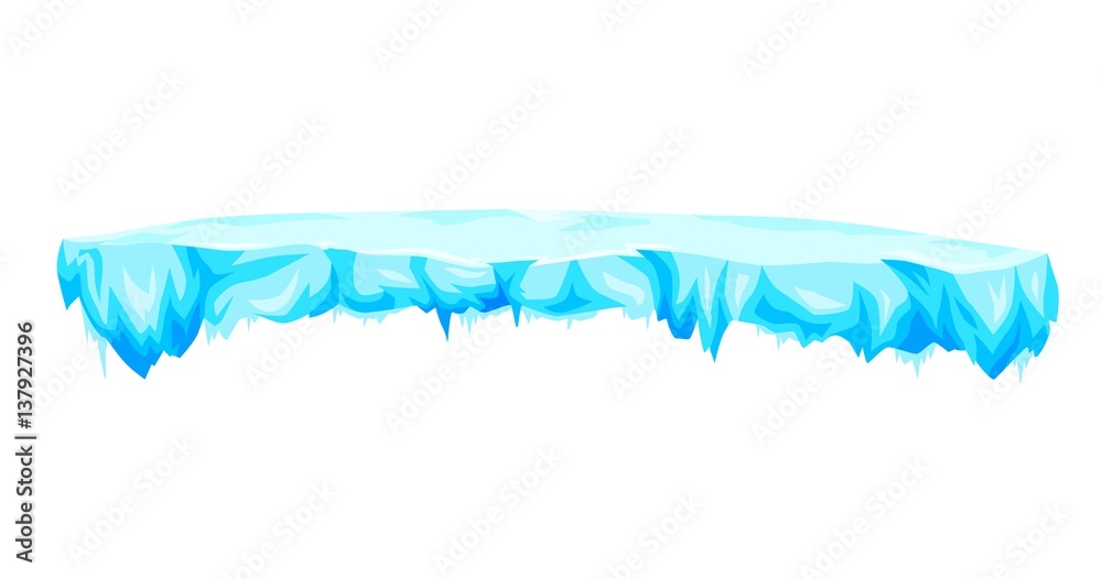 ice stones, road elements. ice island . Vector illustration Stock ...