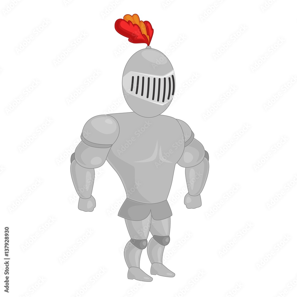 Vector illustration of Cartoon knight in armor. Stock Vector | Adobe Stock