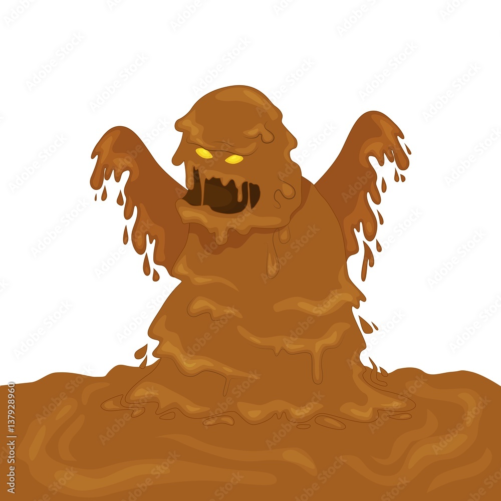Mud Monster. Vector illustration vector de Stock | Adobe Stock