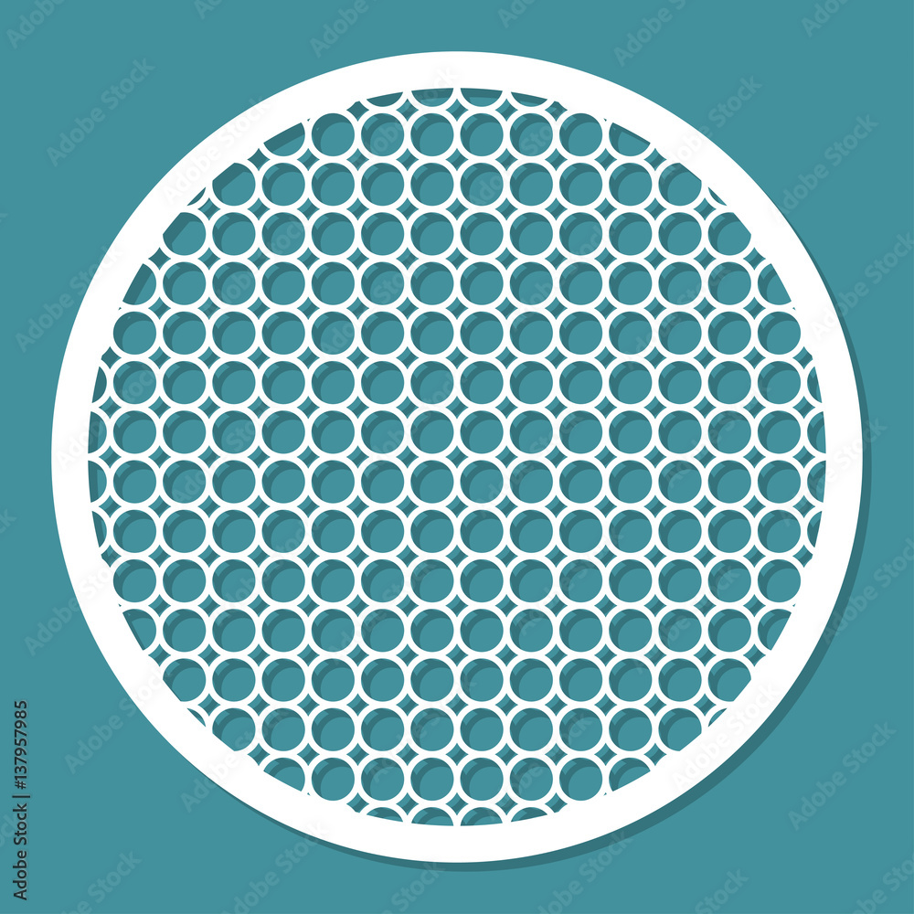 Pattern ornament for laser cutting. Geometric round frame. Interior ...