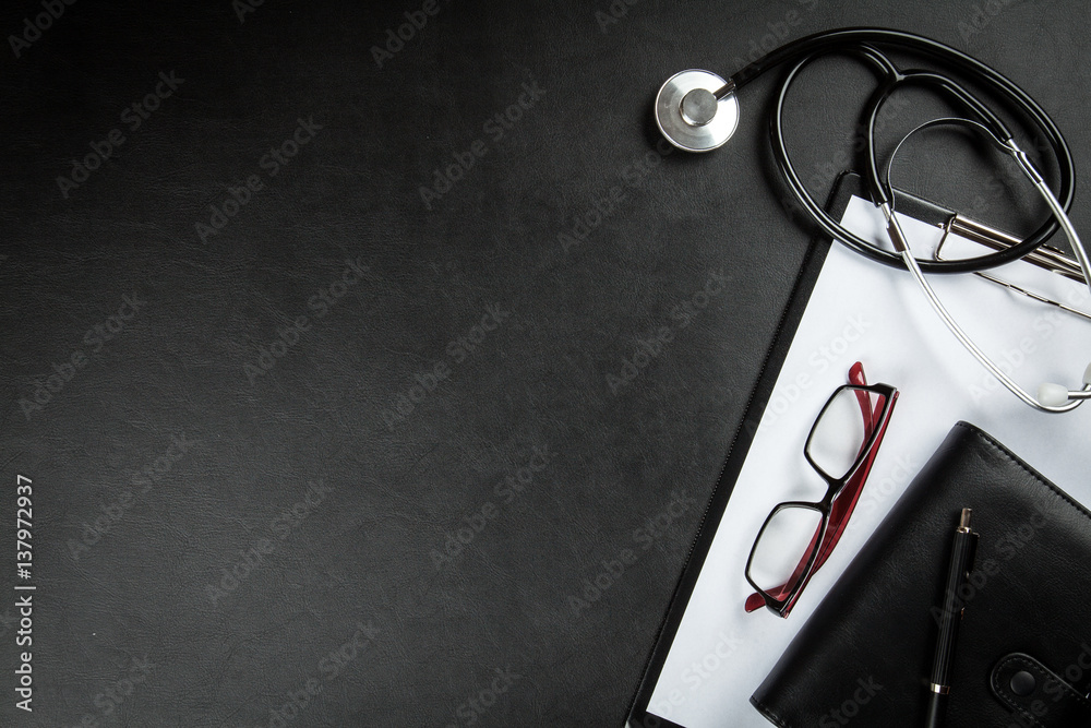 Doctor's working table Stock Photo | Adobe Stock