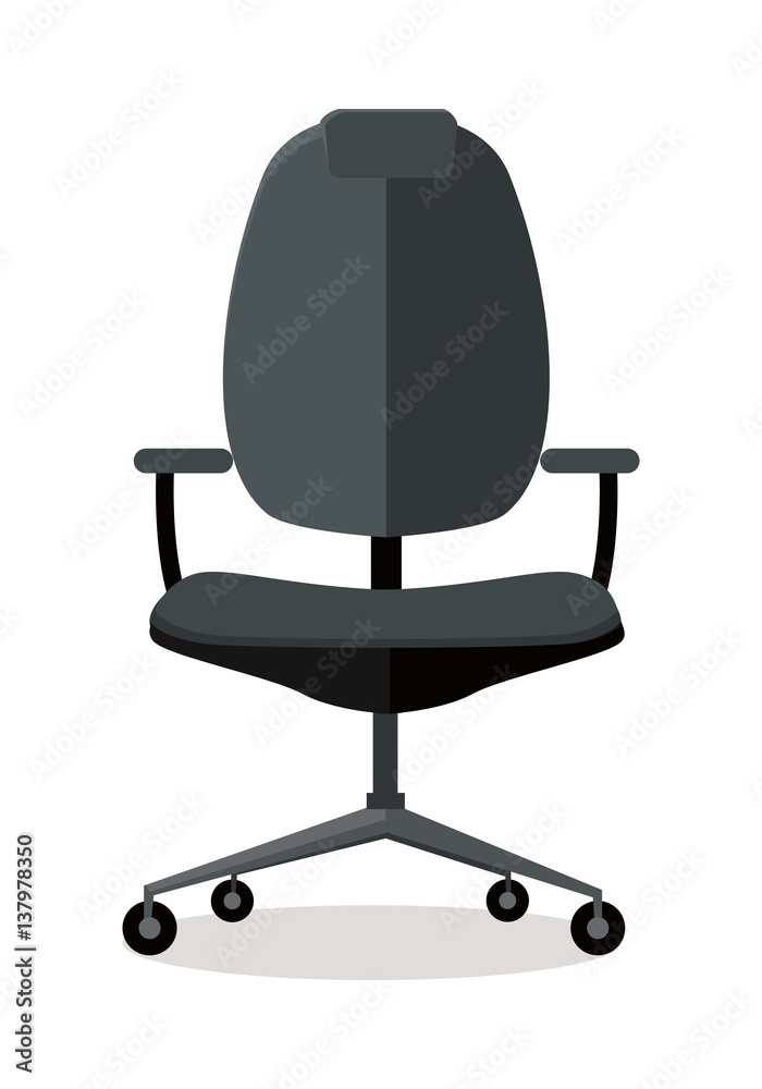 Office Chair Icon Symbol Isolated on White. Stock Vector | Adobe Stock