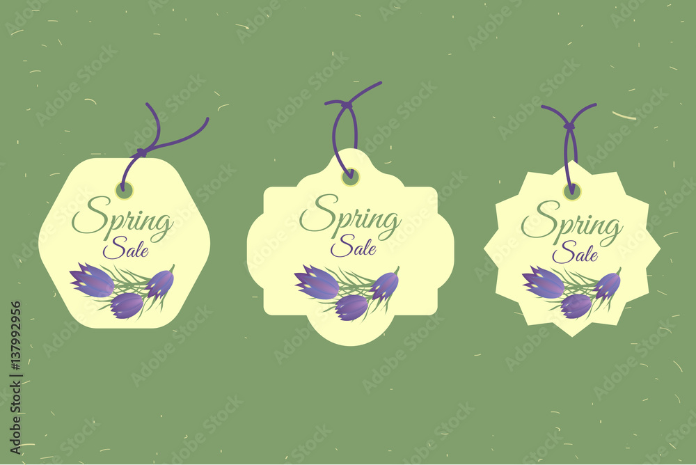 Spring sale banners poster tag design, voucher template. Big set ...
