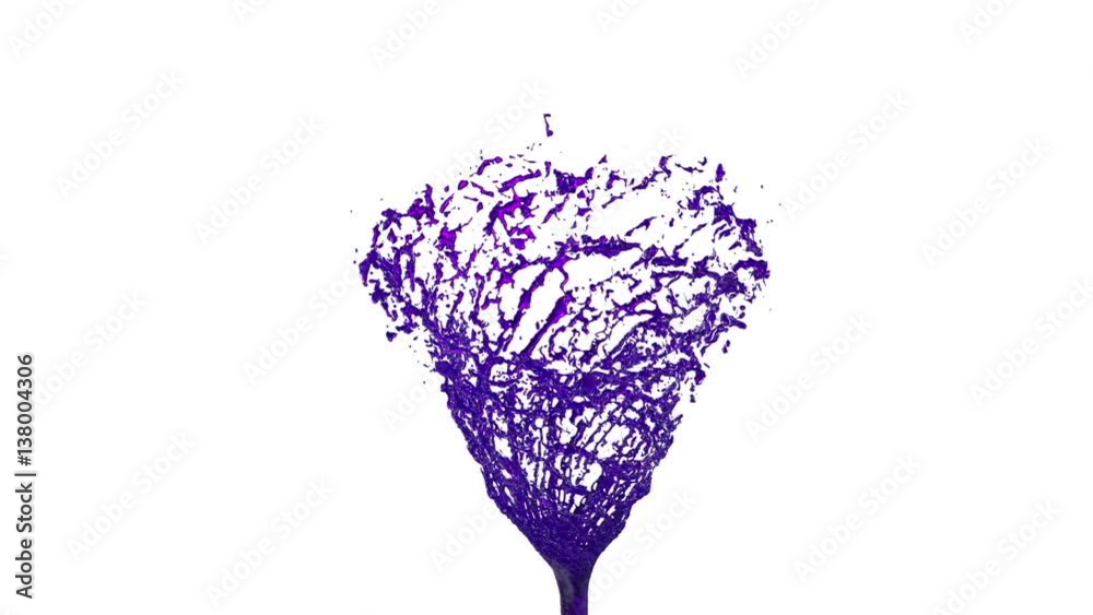 Violet Liquid tornado. Beautiful colored juice of whirl. Isolated ...