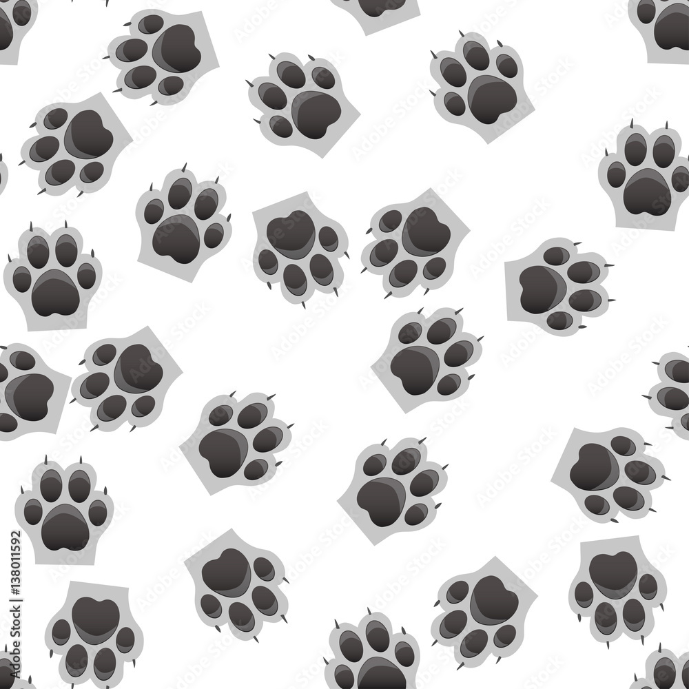 cat and dog paw print with claws Stock-Vektorgrafik | Adobe Stock
