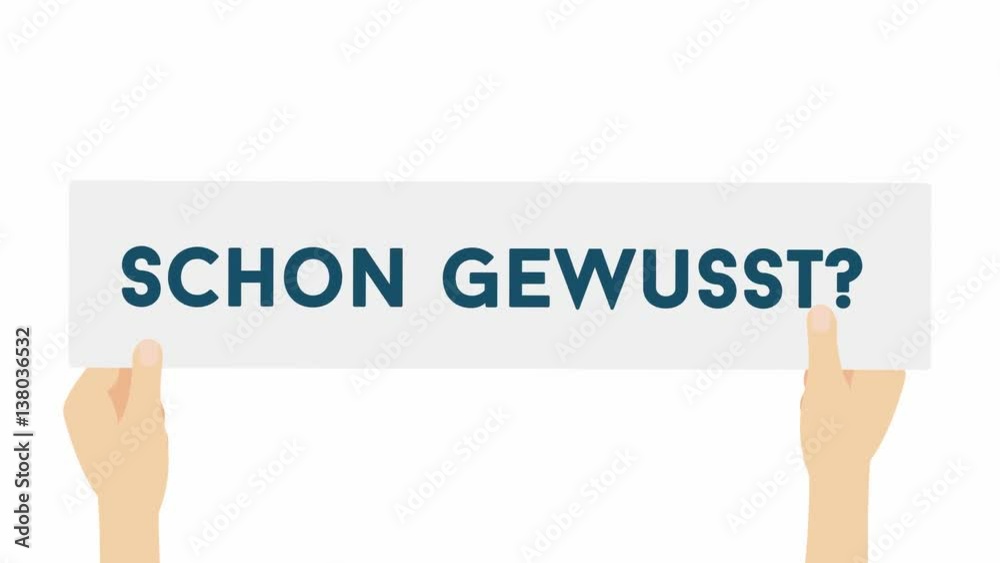 Schon gewusst? - 4K animation Stock-Video | Adobe Stock
