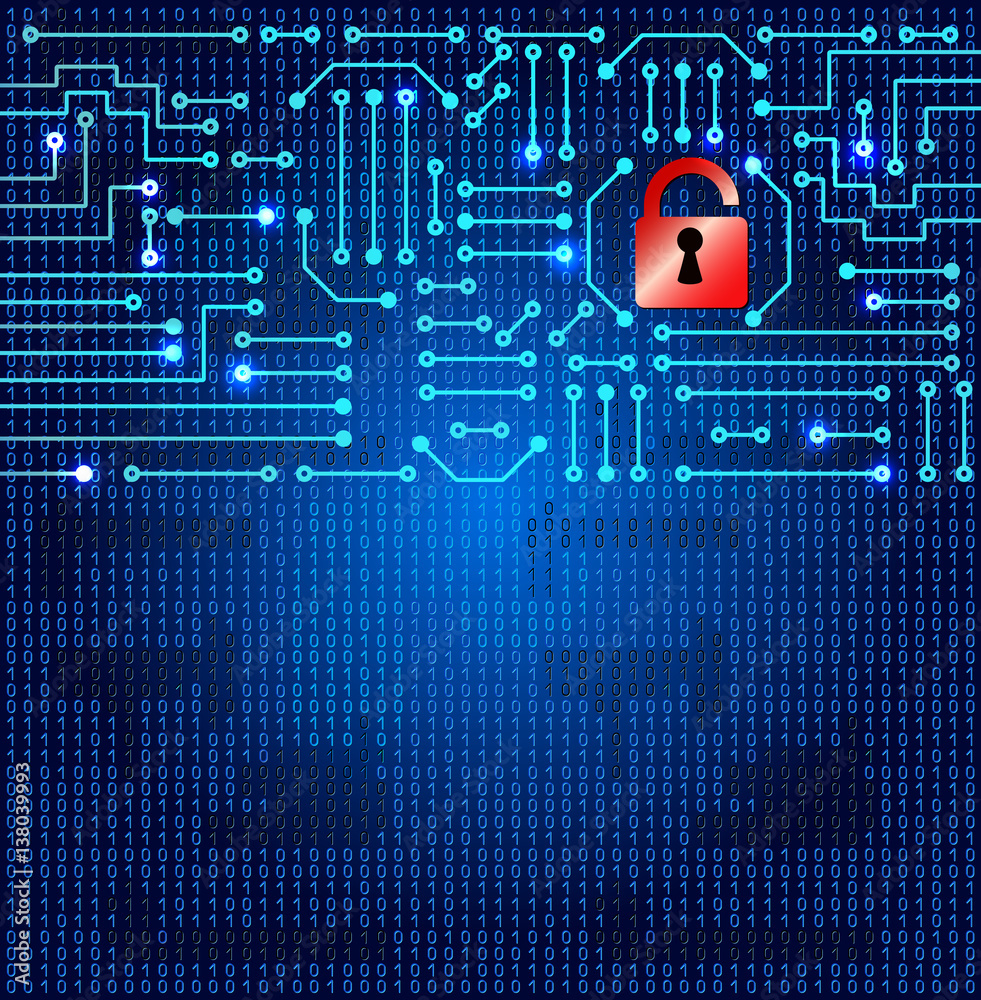 Drawing modern electronic circuit and binary code Stock Vector | Adobe ...
