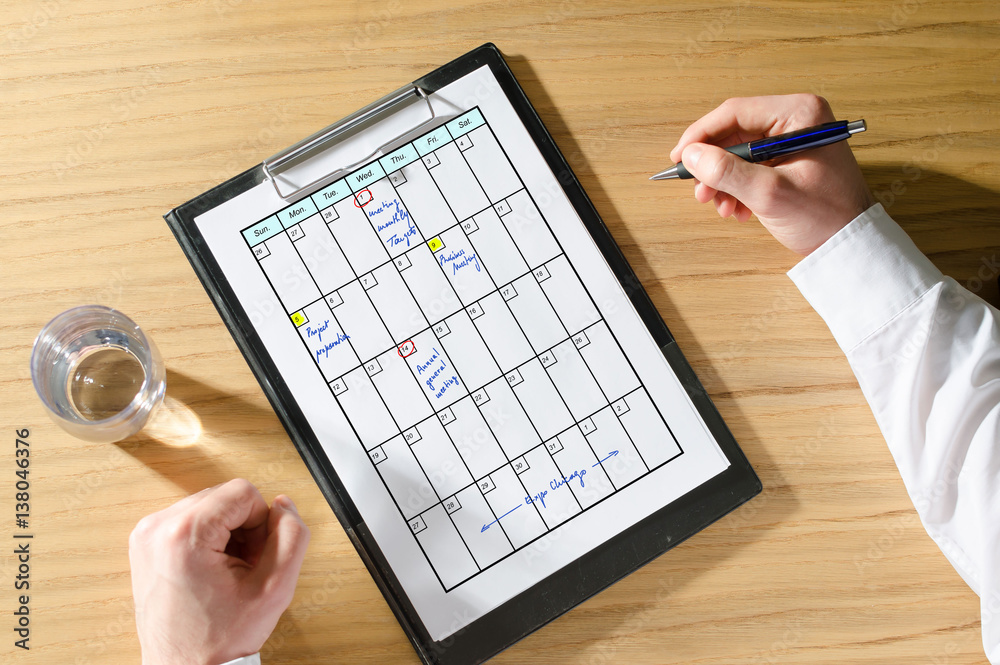 Planner concept on a desk Stock Photo | Adobe Stock