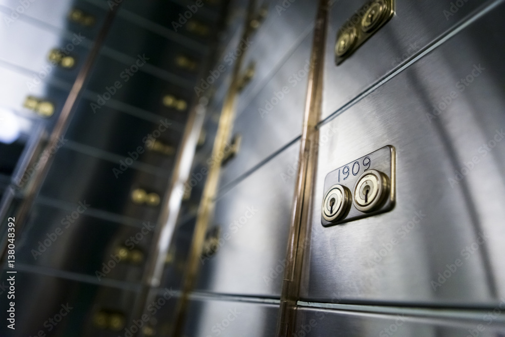 Bank safe deposit boxes Stock Photo | Adobe Stock