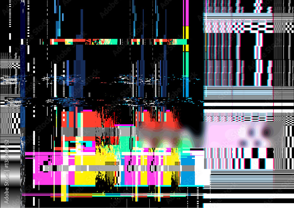 A glitch noise distortion texture background. Vector illustration Stock ...