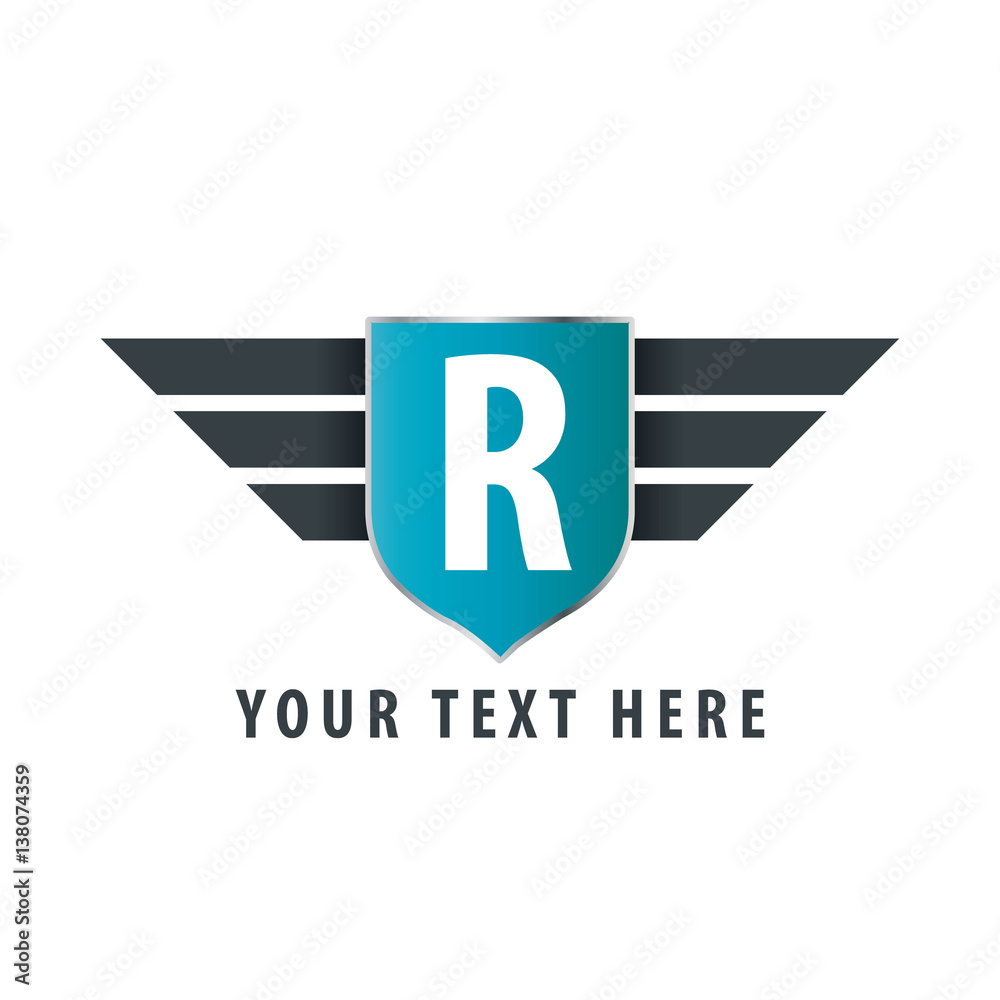 Initial Letter R Shield Icon Design Logo Template Stock Vector | Adobe ...