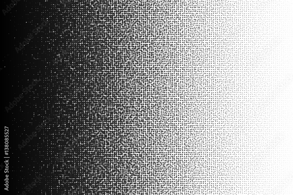Vector halftone irregular transition pattern made of dots with a4 paper ...
