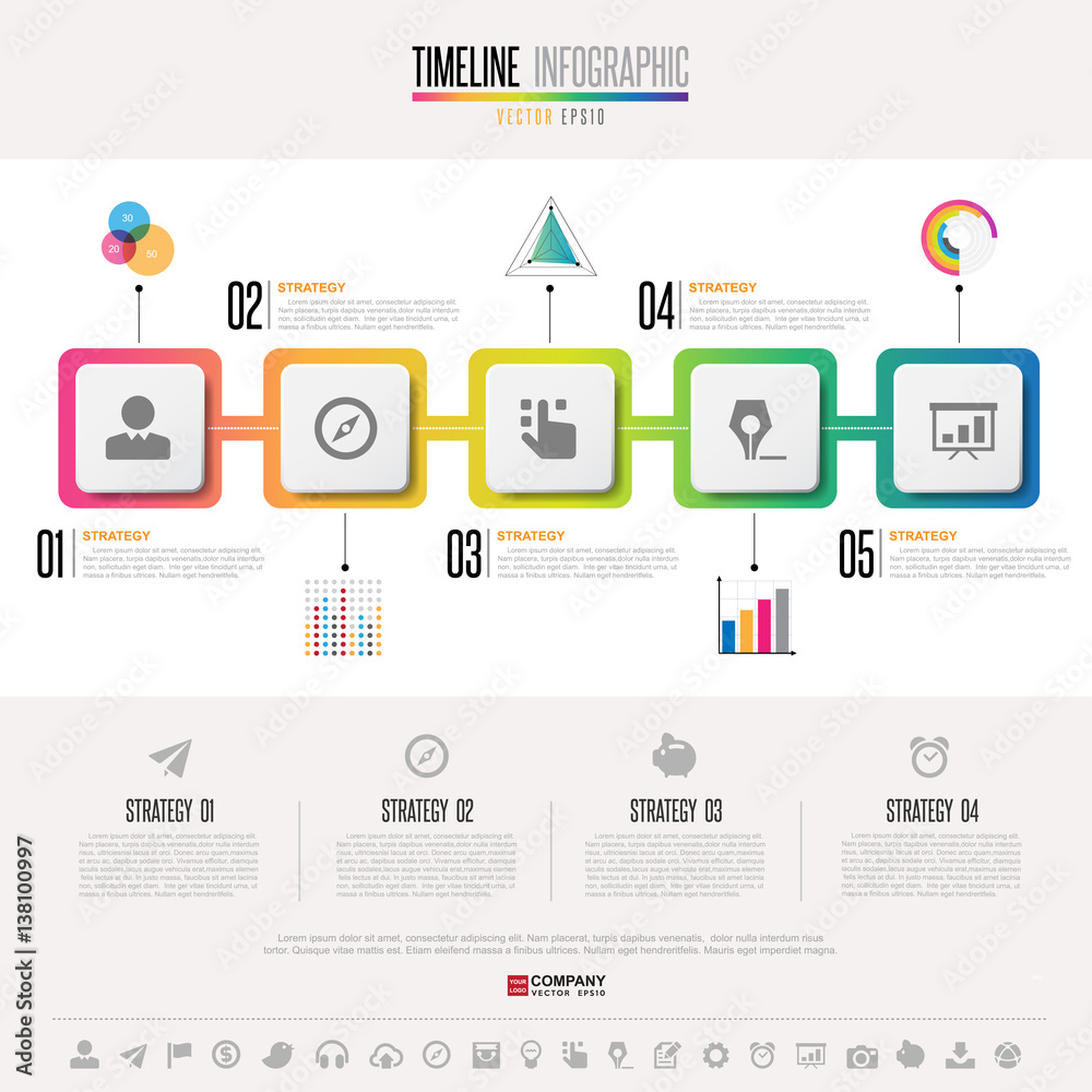Timeline Infographics Design Template Stock Vector | Adobe Stock