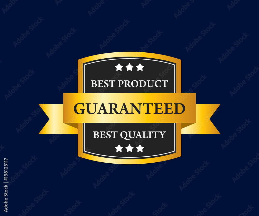 Guaranteed Badges and Tag Vector Design Stock Vector | Adobe Stock