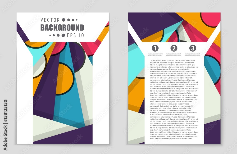 Abstract vector layout background set. For art template design, list ...