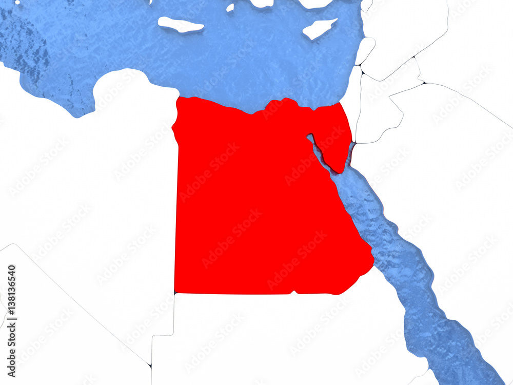 Egypt on globe Stock Illustration | Adobe Stock