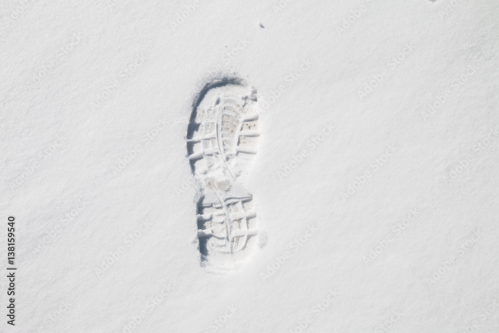 Footprints In Snow Drawing