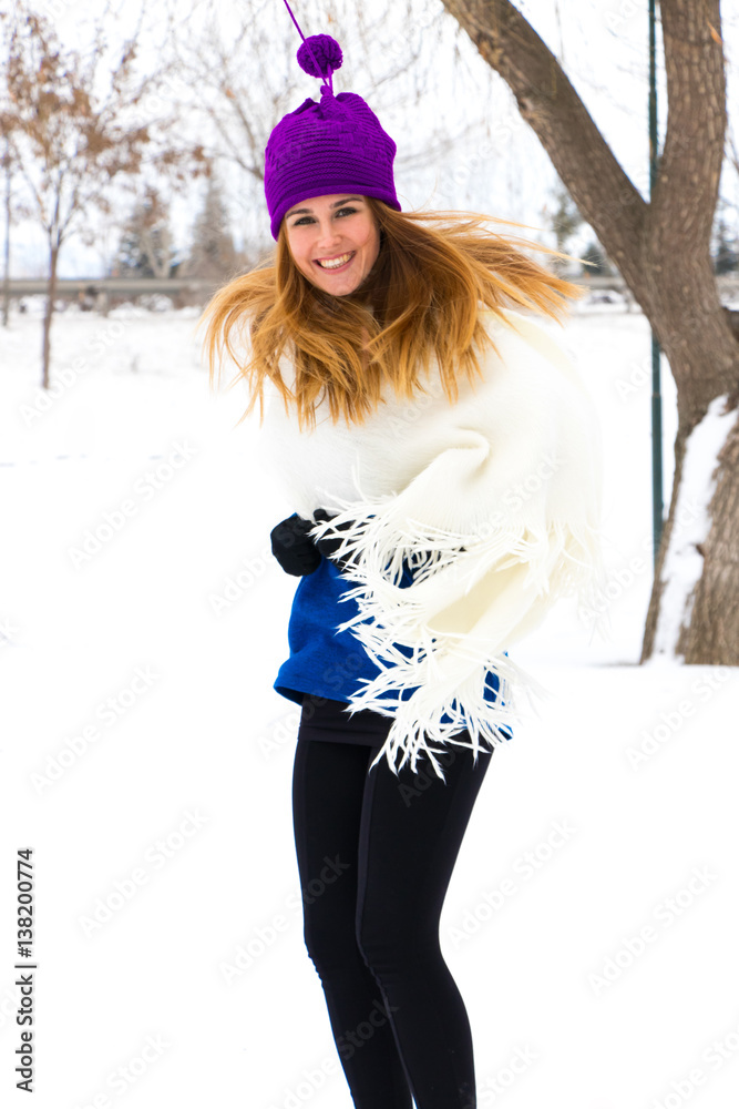 Snow girl Stock-Foto | Adobe Stock