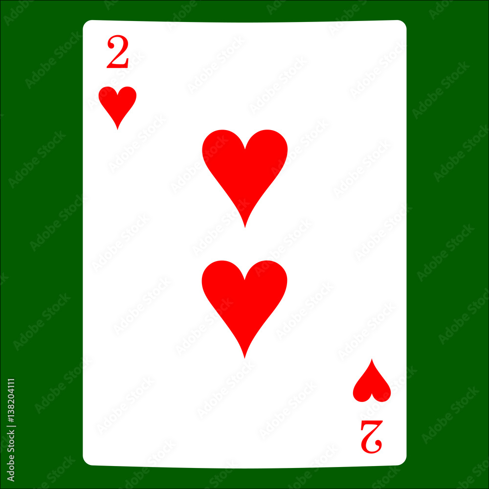 Two hearts. Card suit icon vector, playing cards symbols vector Stock ...