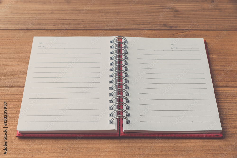 blank open note book Stock Photo | Adobe Stock