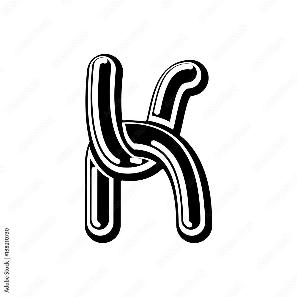Letter K Celtic font. norse medieval ornament ABC. Traditional ancient ...