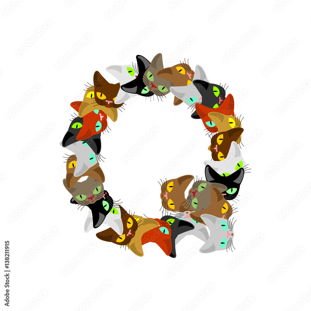 letter Q Cat font. Pet alphabet symbol. home animal ABC sign Stock ...