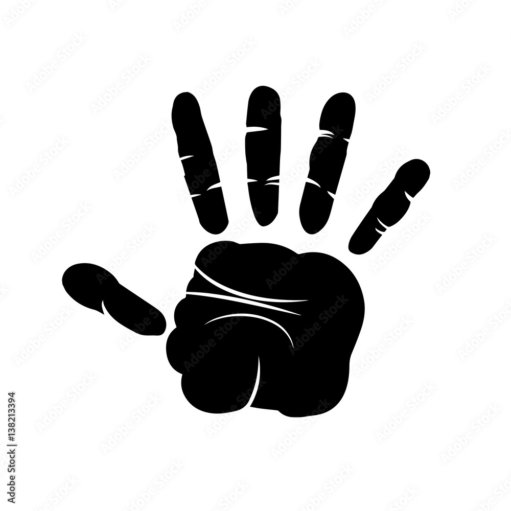 Handprints vector icon. Stock Vector | Adobe Stock
