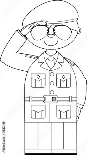 Soldier Saluting Coloring Pages