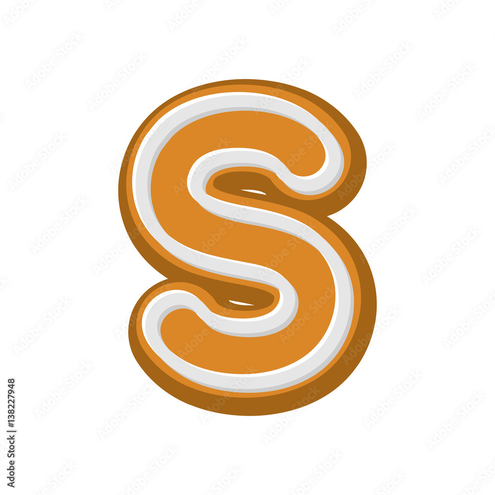 Letter V Gingerbread. Peppermint honey-cake font. Cookies alphabet ...